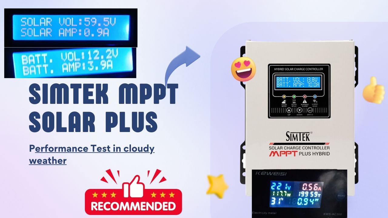Simtek MPPT Plus Performance Test in cloudy weather | 4g Packages